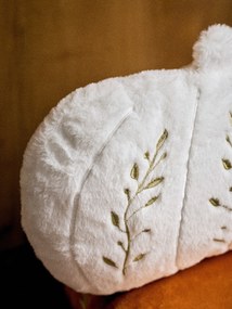 Sinsay - Dekorační polštář ve tvaru dýně s výšivkou - krémová