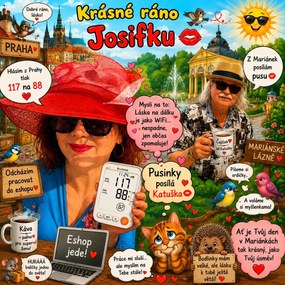 Srdcem darované Veselá osobní ilustrace na přání – Plakát A3 včetně rámečku Varianta grafického zpracování:: 3D grafika