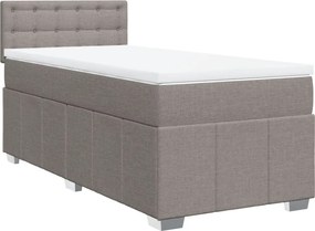 Box spring postel s matrací taupe 100 x 200 cm textil 3289297