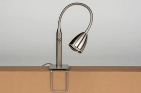 Stolní designová lampa s klipem Nicolette Silver