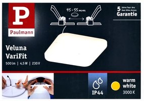 Paulmann 92393 - LED/4,5W IP44 Koupelnové podhledové svítidlo VARIFIT 230V