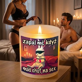 Ahome CZ Originální skleněný svícen Zapal mě když máš chuť na sex