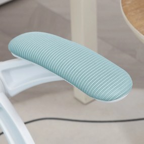 Ergonomická kancelářská židle Vinsetto s síťovaným opěradlem a polstrovaným sedákem, výškově nastavitelná, 65,5x61,5x88-97,5cm, modrá