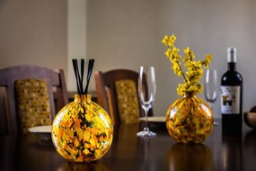 Skleněná olejová lampa SCUTI – Medově žlutá