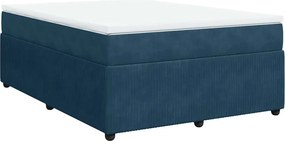 Box spring postel s matrací tmavě modrá 160x200 cm samet 3285654