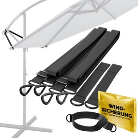 Kingsleeve Protivětrný set pro konzolový slunečník – s kovovými háky, nastavitelný