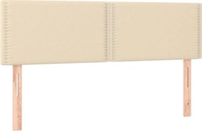 Box spring postel s matrací krémová 140x200 cm textil 3139982