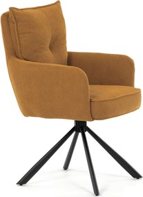 Jídelní židle HC-X1128 YEL2, manšestrová látka, žlutá (60 x 67) cm