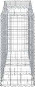 Klenuté gabionové koše 13ks 200x50x120/140cm pozinkované železo 3145672
