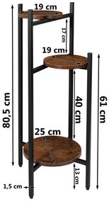 Stojan na květiny TRETORRI RUSTIC černý