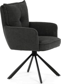Jídelní židle HC-X1128 GREY2, manšestrová látka, šedá (60 x 67) cm