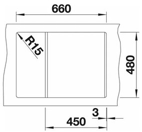 Blanco Metra 45 S Compact Granitový dřez s odkapem oboustranné provedení, 68x50cm, káva 519570
