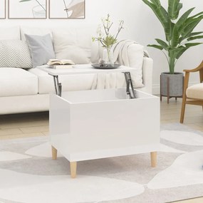 vidaXL Konferenční stolek lesklý bílý 60x44,5x45 cm kompozitní dřevo