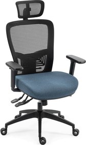 Ergonomická kancelářská židle MERTON - modrá síťovina