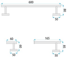 Sada 4 koupelnových doplňků REA Ari, černá