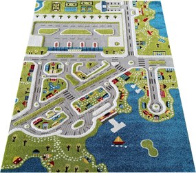DY Dětský barevný koberec s motivem města Color Kids 01 Rozměr: 100x150 cm