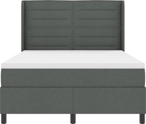 Postel s boxspringem s polštářem Tmavě šedá 200 x 140 cm textil 3341582