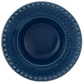 Bordallo Pinheiro Sada polévkových talířů Fantasy  4 kusů, tmavě modrá, kamenina, 21 cm