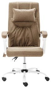 Masážní kancelářská židle taupe textil,  20316