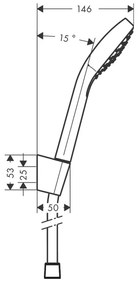 Hansgrohe Croma Select S, sprchový set 110 1jet s hadicí 1250 mm, bílá/chromová, HAN-26420400