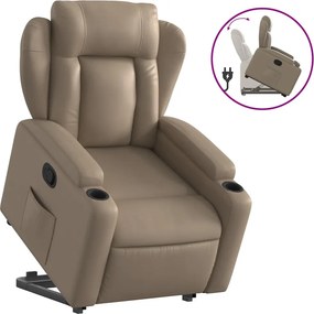 Zvedací polohovací křeslo cappuccino umělá kůže 3204550