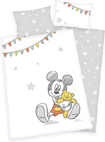 HERDING Povlečení do postýlky Mickey Bavlna, 100/135, 40/60 cm