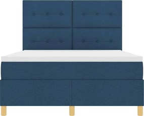 Postel s boxspringem s čelo Modrá 160 x 200 cm textil 3339636