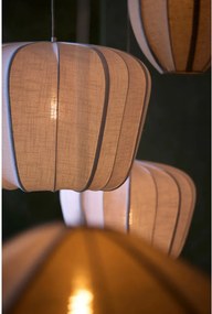 Krémové závěsné svítidlo s textilním stínidlem Zubedo – Light &amp; Living