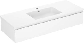 Mexen Orio, koupelnová skříňka 120 cm s umyvadlem Otis, 1 zásuvka, bílá matná, 91A10-12023-1-BF01-W18M01