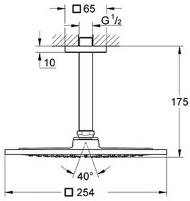 Grohe Rainshower F-Series - hlavová sprcha set 142 mm, chrom 26071000