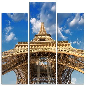 Obraz na plátně - Eiffelova věž - pohled zezdola - čtverec 335C (75x75 cm)