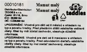 TEDDIES Plyšový mamut 17x20 cm / od 0 měsíců