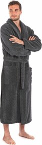 Bavlněný župan s límcem Athena antracitový 21 16 9551 - XL