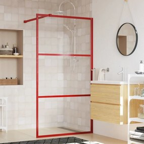 vidaXL Zástěna do průchozí sprchy čiré ESG sklo 115 x 195 cm [154940] Barva: Červená