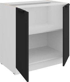 Kuchyňská linka ARIA bc | 270x230 cm | UNI dvířka | bílá/černá