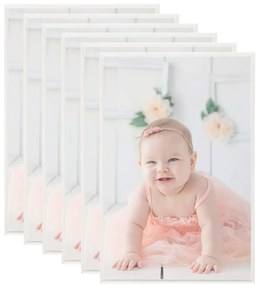 Fotorámečky koláž 5 ks na zeď nebo stůl stříbrné 70 x 90 cm MDF 332195