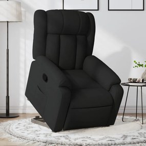 Zvedací polohovací křeslo černé textil 3205318