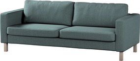 Potah na pohovku IKEA Karlstad 3-místná, nerozkládací, krátký barva modrá látka pletený vzor
