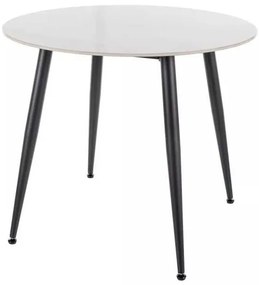 Jídelní stůl Rion - průměr 90 cm, mramor / černá