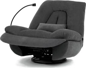 Polohovací křeslo šedé, elektrické TV-7089 GREY2
