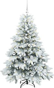 Umělý vánoční stromeček s 150 LED diodami Bílá 150 cm PE a PVC 3397606