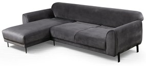 Designová sedačka Haylia 287 cm antracitová - levá
