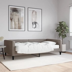 Válenda s matrací taupe 100 x 200 cm textil 3196568