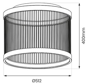 Stropní LED svítidlo Guarda, 1x LED 43w, 4000k, b