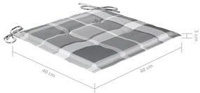 vidaXL Marketos 3dílný skládací zahradní jídelní set s poduškou masivní teak