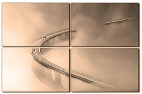 Obraz na plátně - Most v mlze 1275FE (90x60 cm)