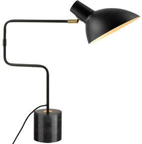 OnaDnes -20% Černá kovová stolní lampa Halo Design Metropole Deluxe