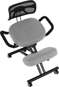 Ergonomická kľakačka, šedohnědá taupe / černá, RUFUS