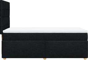 Box spring postel s matrací černá 100 x 200 cm textil 3291193