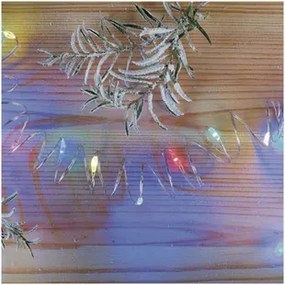Vánoční osvětlení EMOS D3AM04 ZY1951 20LED nano řetěz stříbrný 1,9m 2xAA multicolor s časovačem